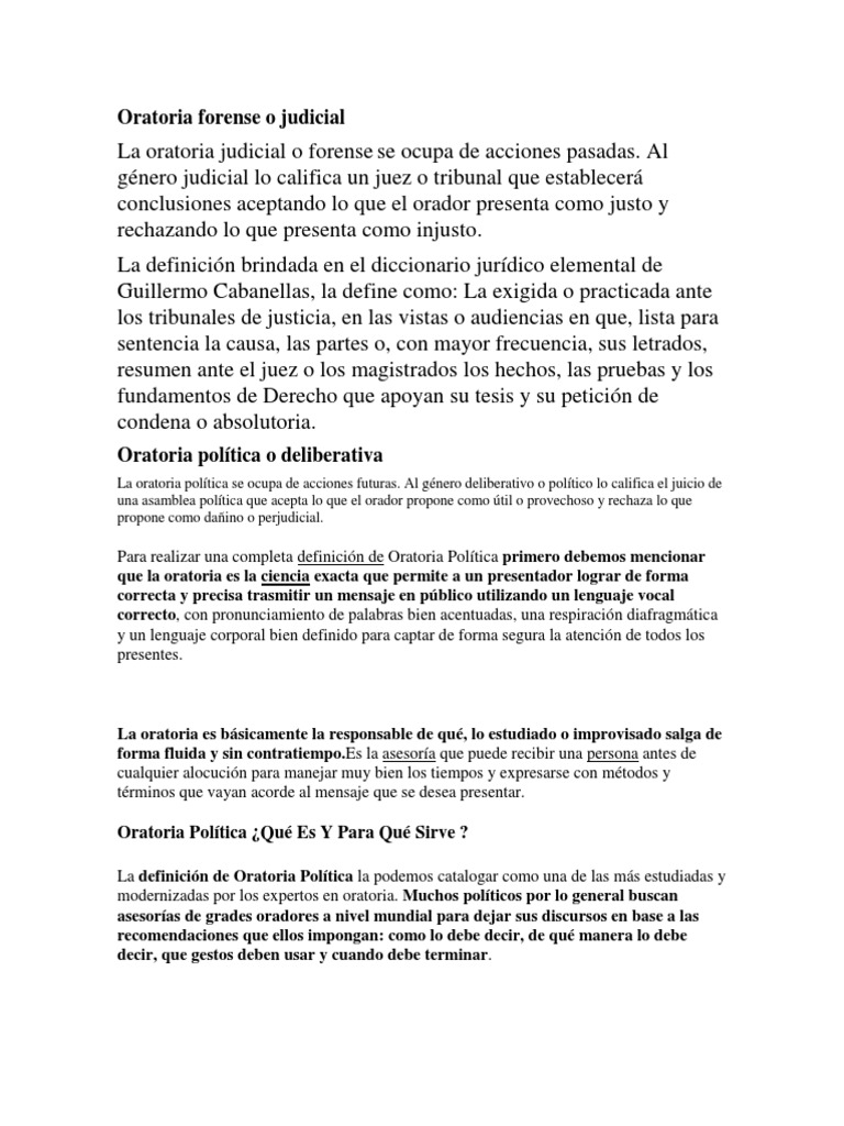 Oratoria Forense o Judicial | PDF | Poder judicial (sistema de justicia)