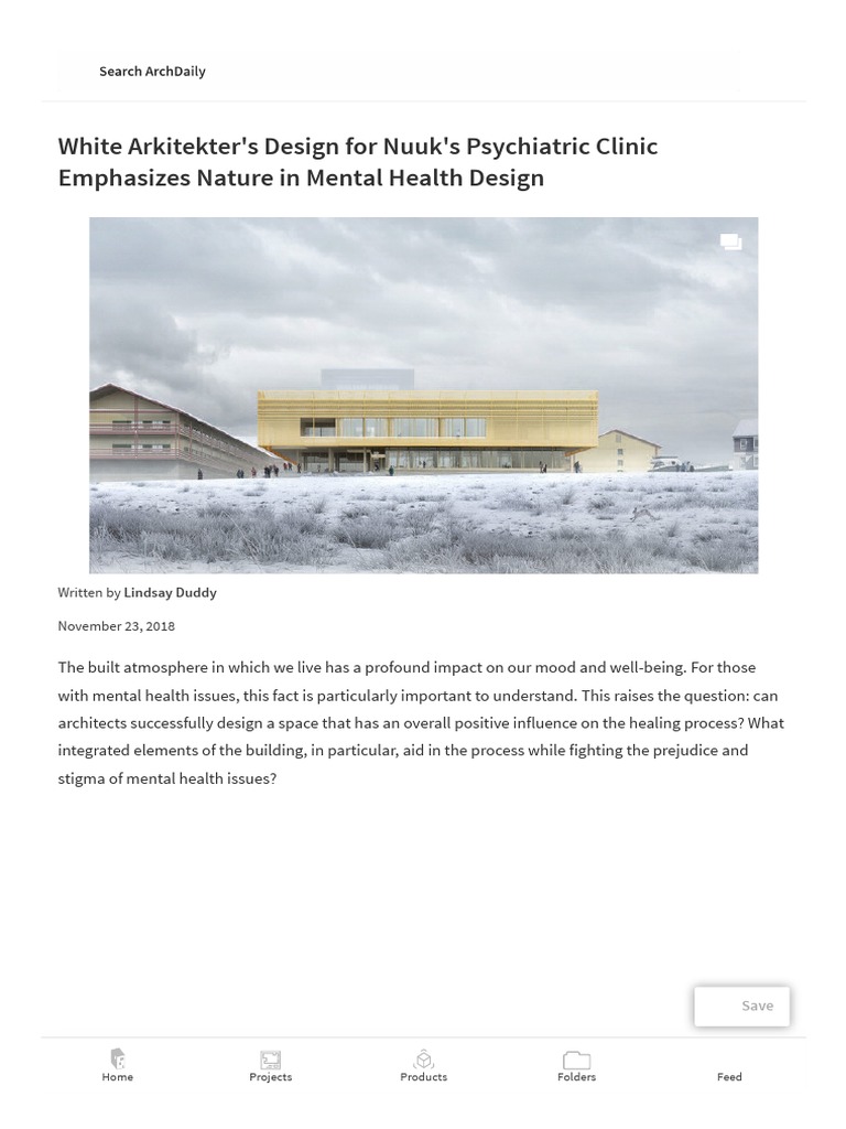 White Arkitekter's Design For Nuuk's Psychiatric Clinic Emphasizes ...