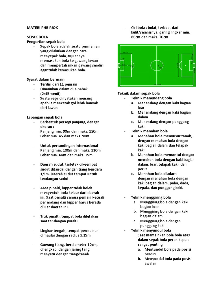 Materi PHB Pjok | PDF