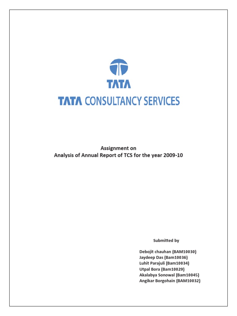 TCS 2009-10 Annual Report Analysis | PDF | Financial Economics | Dividend