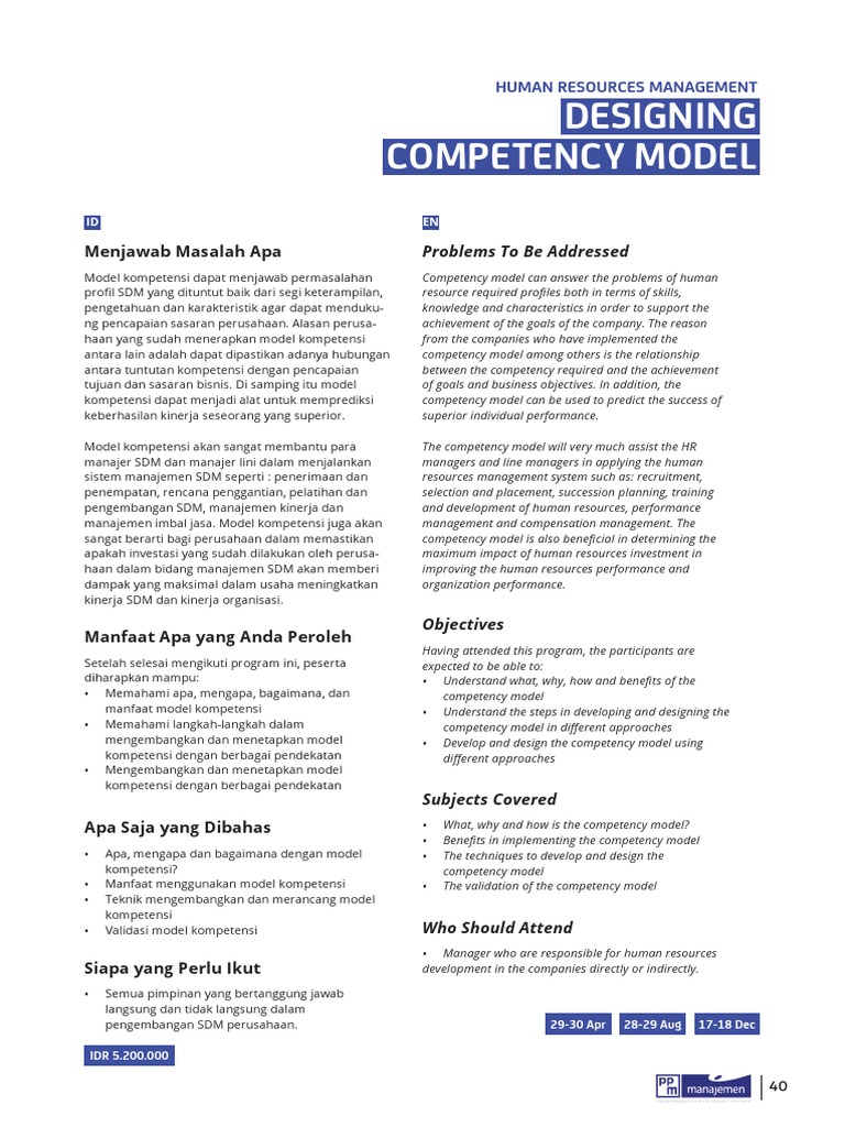 Designing Competency Model | PDF
