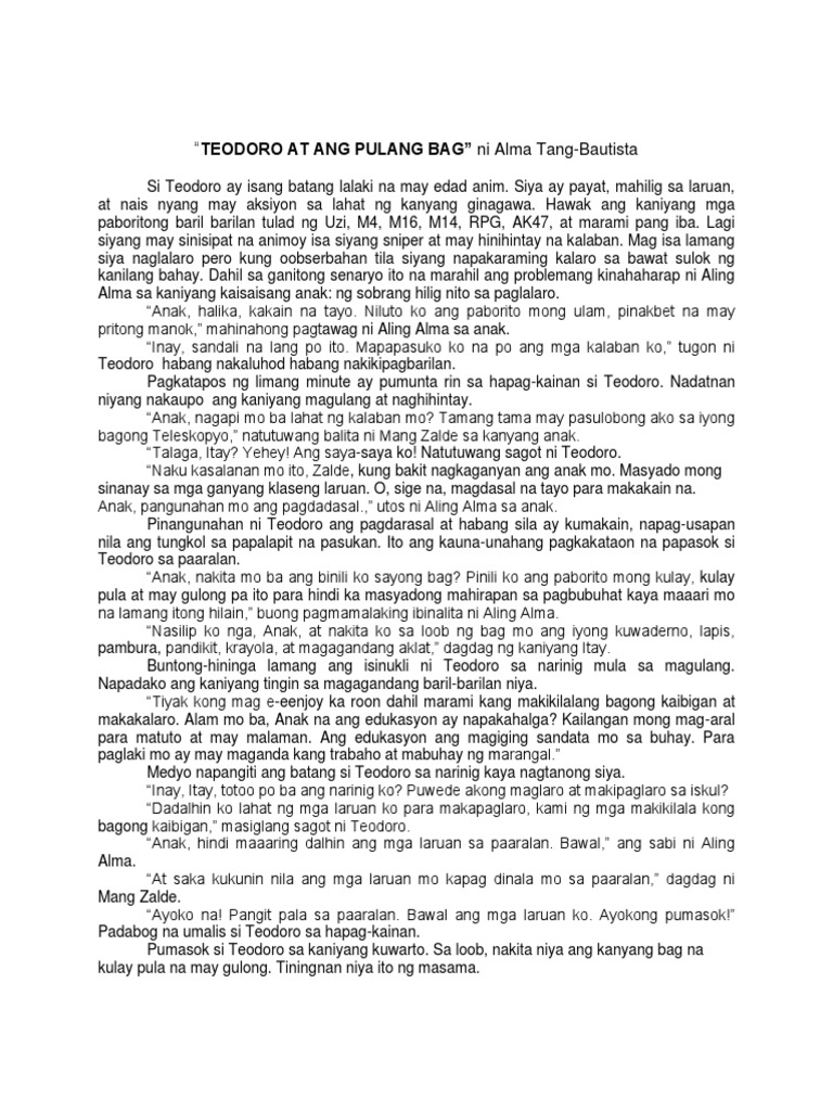 Teodoro at Ang Pulang Bag | PDF