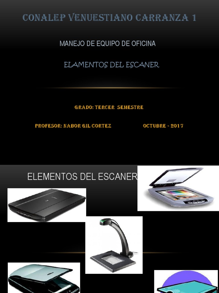 Elementos Del Escaner | PDF | Escáner de imagen | Color