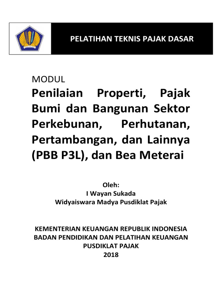 Modul Penilaian Properti PBB P3L Bea Meterai PDF | PDF | Pengelolaan Keuangan & Uang | Teknologi ...