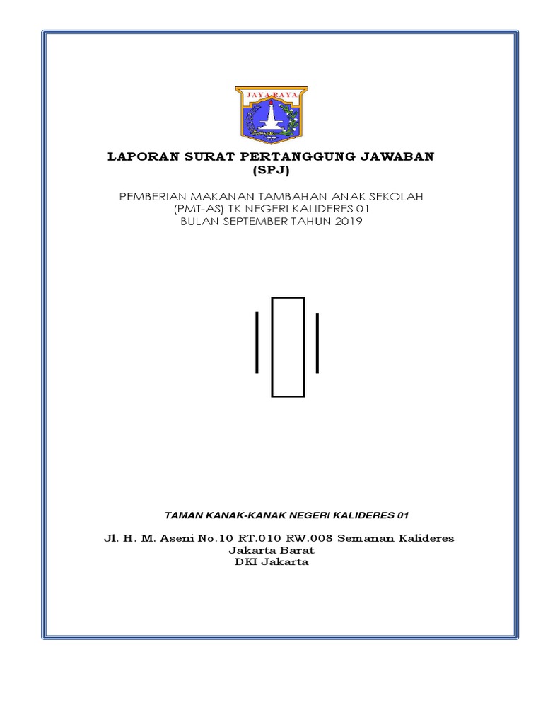 Contoh Cover SPJ Pmtas | PDF