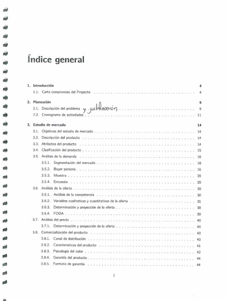 Indice General Del Proyecto Ejemplo