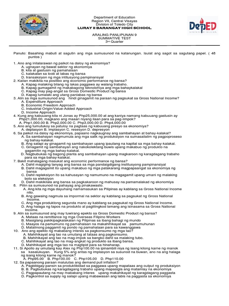AP-9-TQ - 3rd Quarter | PDF