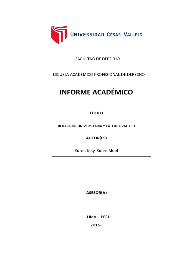 Portada de Informe Académico | PDF