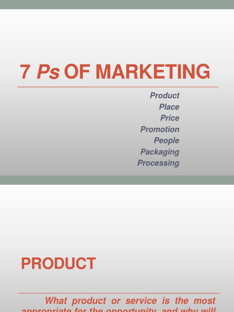 Understanding the 7 Ps of Marketing | PDF | Pricing | Advertising
