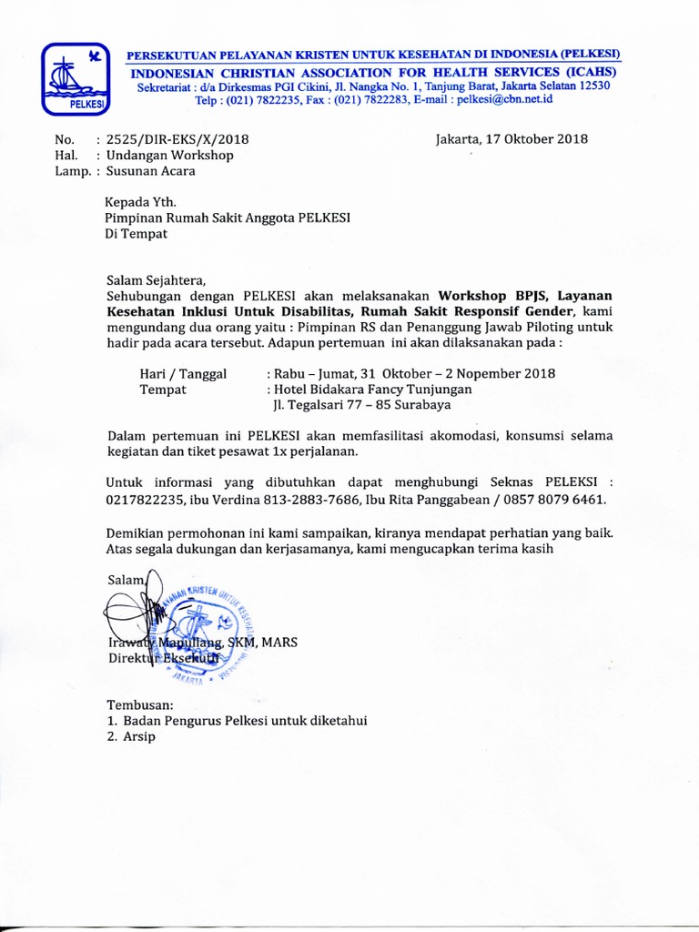 Contoh Surat Berkop Ichas | PDF