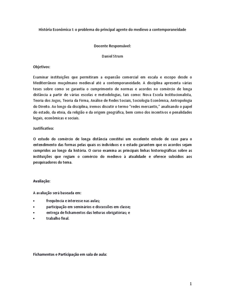 Daniel Strum História Econômica PDF | PDF | Economia | Estado