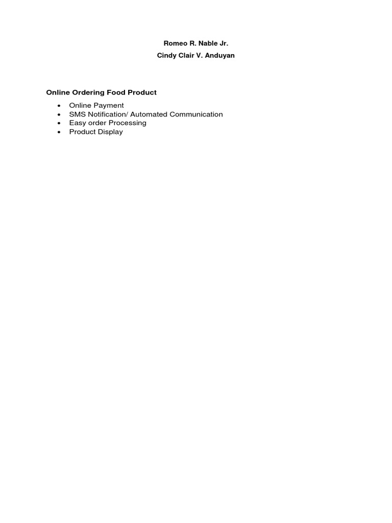Capstone Title With Features | PDF