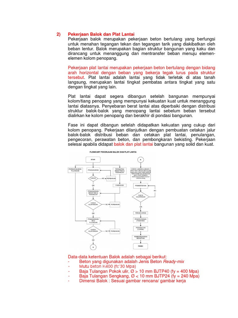 Balok & Plat Lantai. Besi 2 Lapis | PDF