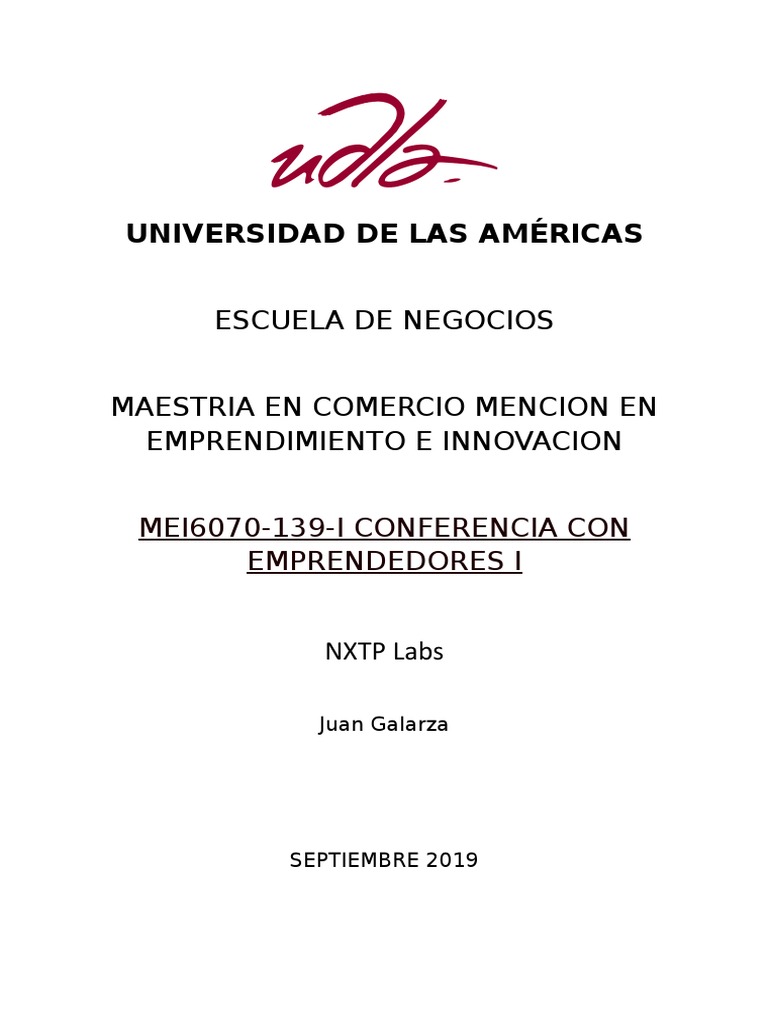 NXTP Labs | PDF | Empresa de inicio | Pequeñas empresas y emprendedores