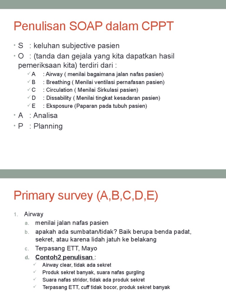 Penulisan SOAP Dalam CPPT.1 | PDF