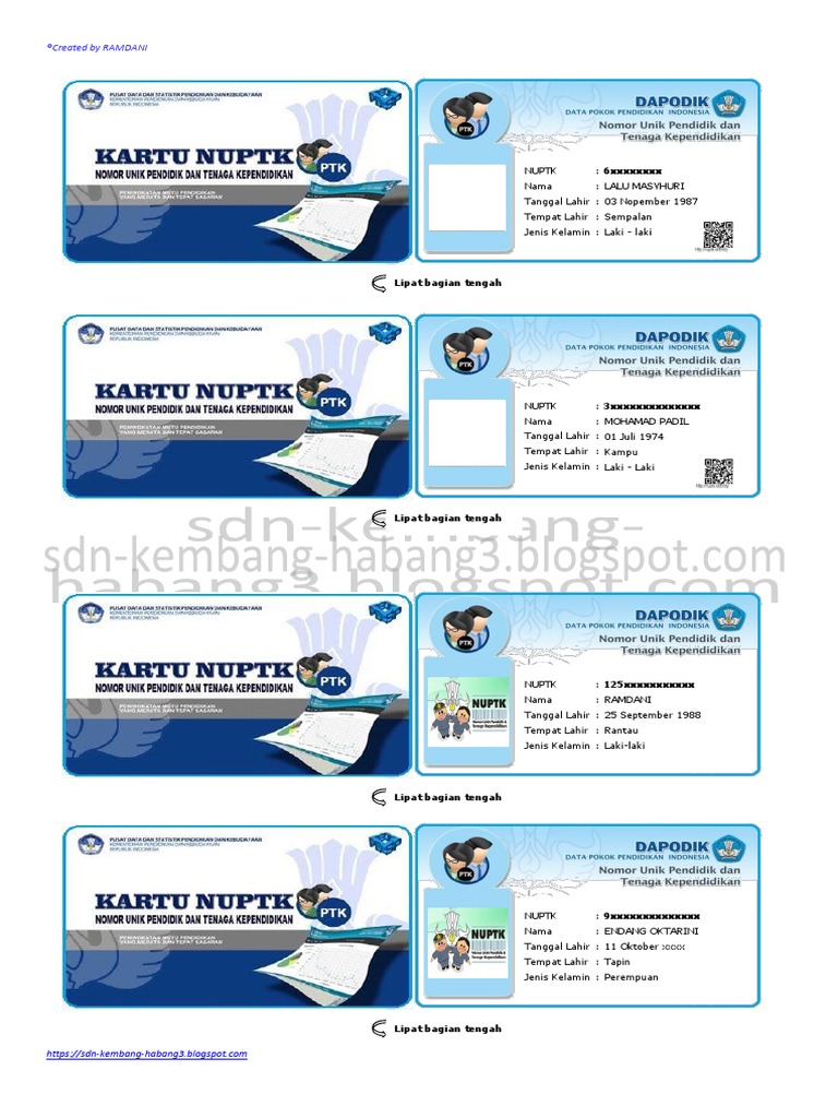 Cetak Kartu NUPTK | PDF