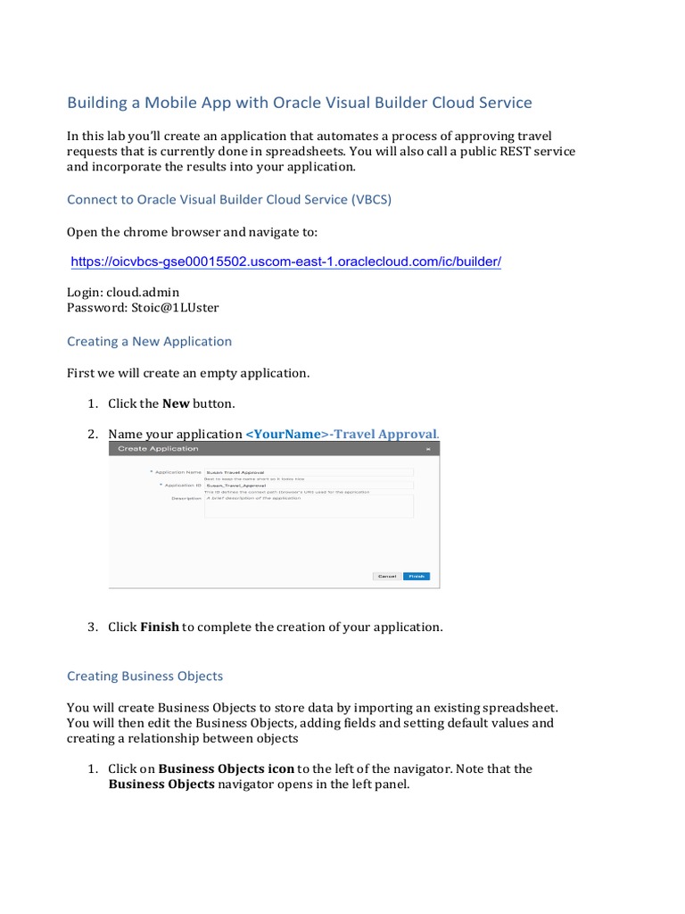 Oracle Visual Builder Cloud Service | PDF | Mobile App | Application Software