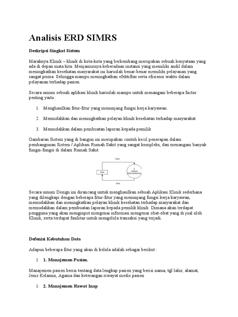 Analisis ERD SIMRS | PDF