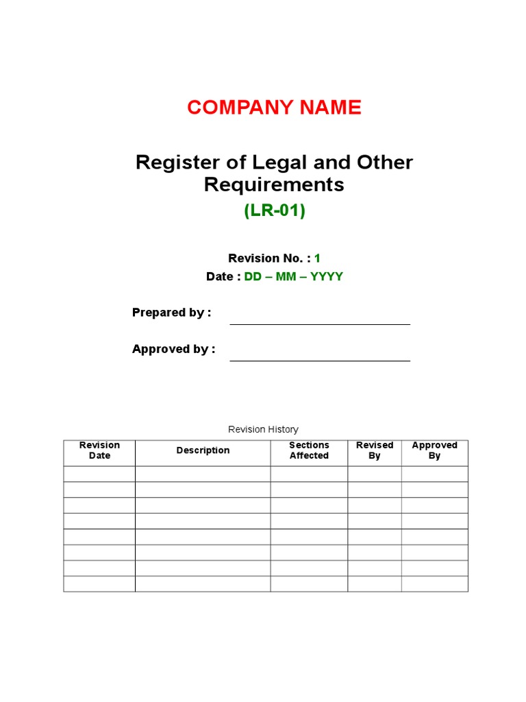 LR 01 | PDF | Regulatory Compliance | Environmental Law