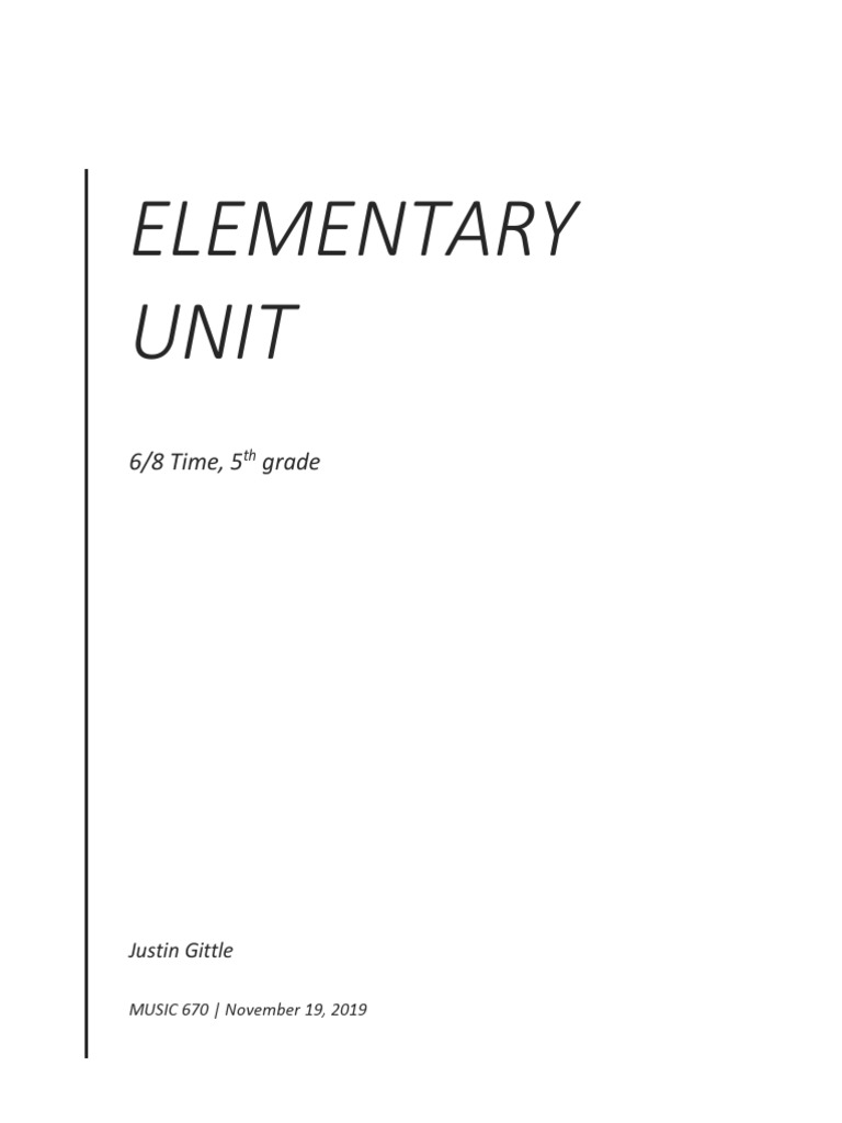 6/8 Time Unit for 5th Grade Music | PDF | Rhythm | Musical Notation