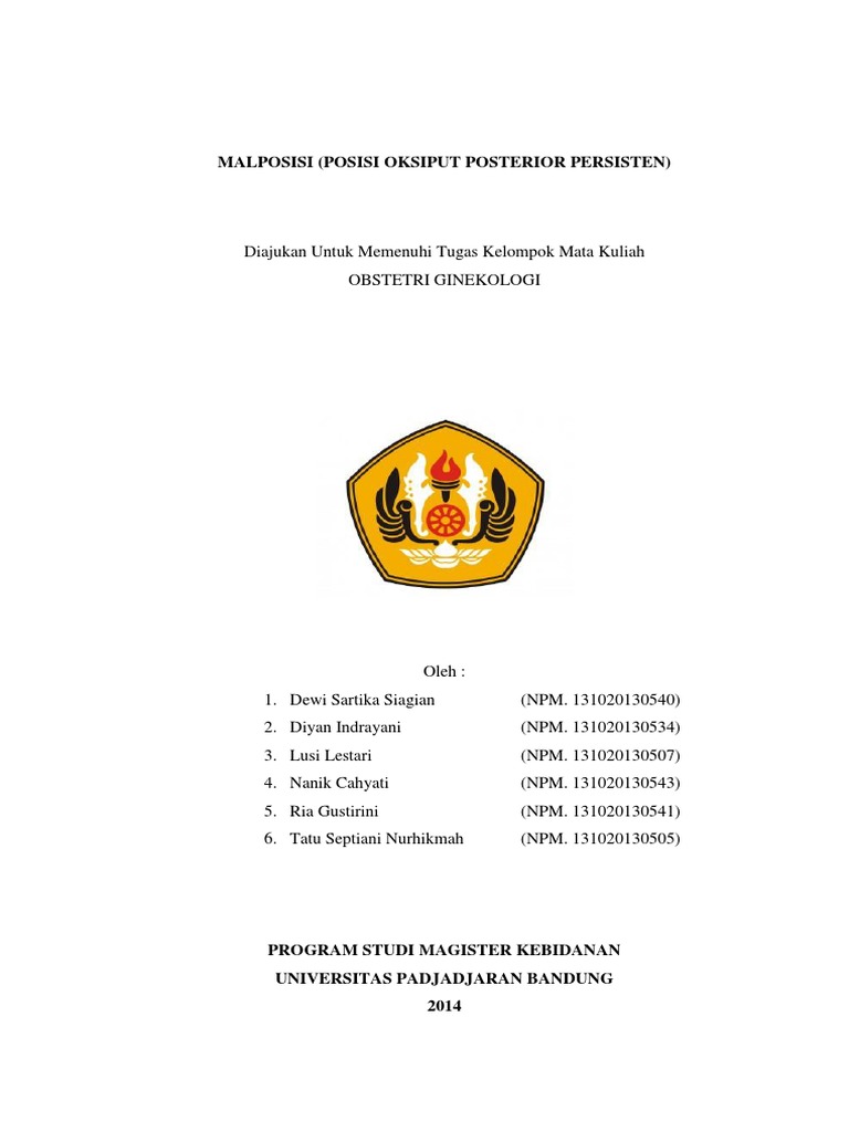Malposisi Oksiput Posterior Persisten | PDF