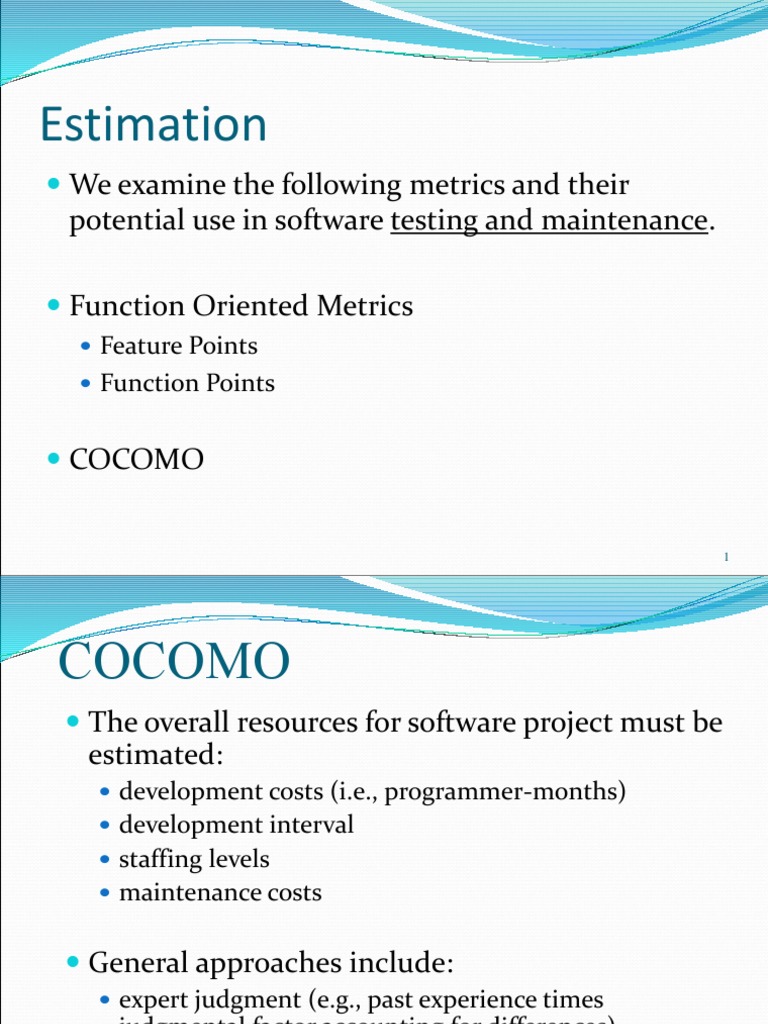 COCOMO Function Points | PDF | Software | Areas Of Computer Science