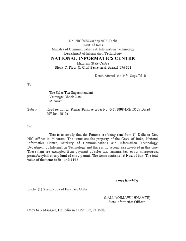 Road Permit Certification for Printers | PDF | Business | Finance ...