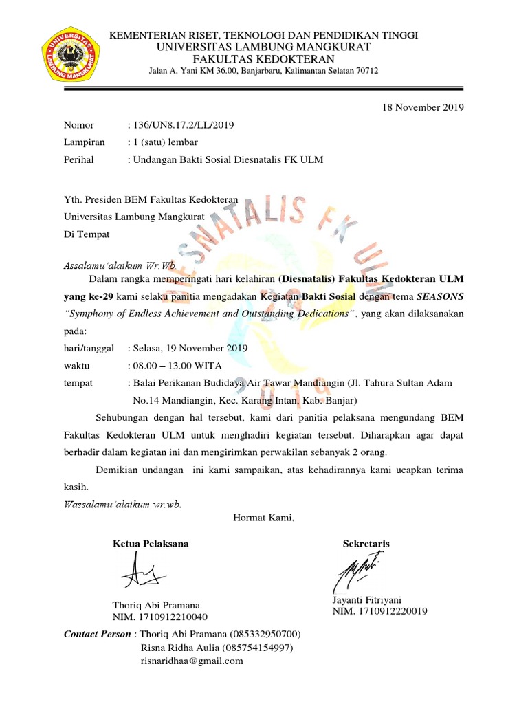 Undangan Ormawa | PDF