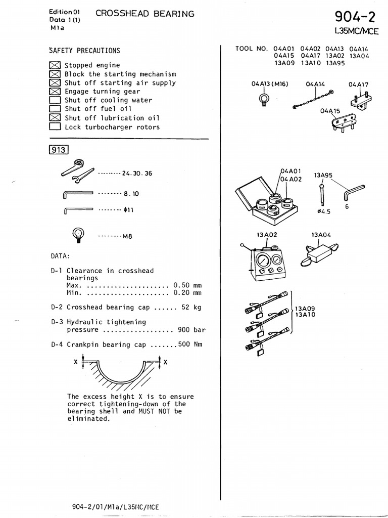 Crosshead Bearing Maintenance Guide | PDF | Vehicle Technology ...
