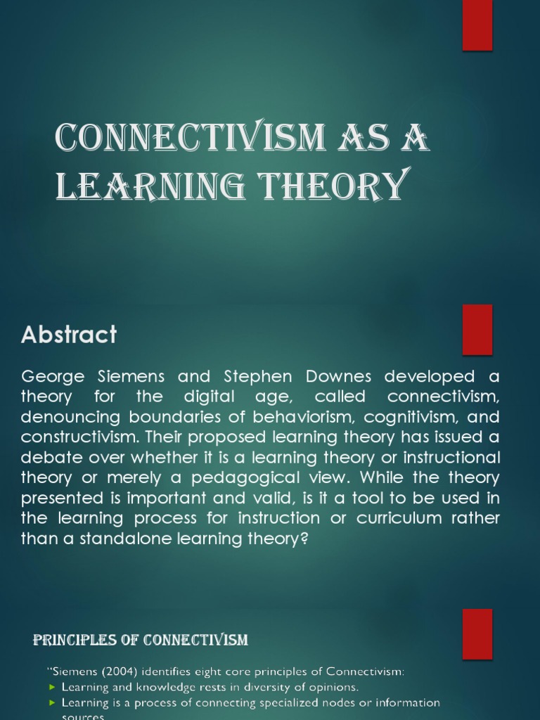 Connectivism As A Learning Theory | Download Free PDF | Learning Theory (Education ...