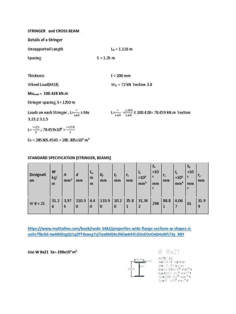 STRINGER and CROSS BEAM | PDF | Engineering | Building Technology