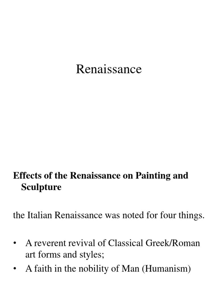 Renaissance Painting and Sculpture | PDF | Renaissance Art ...