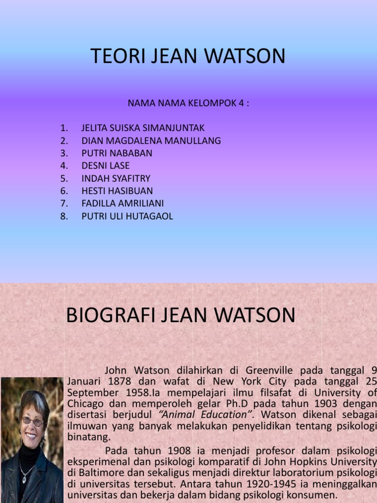 TEORI CARING JEAN WATSON | PDF