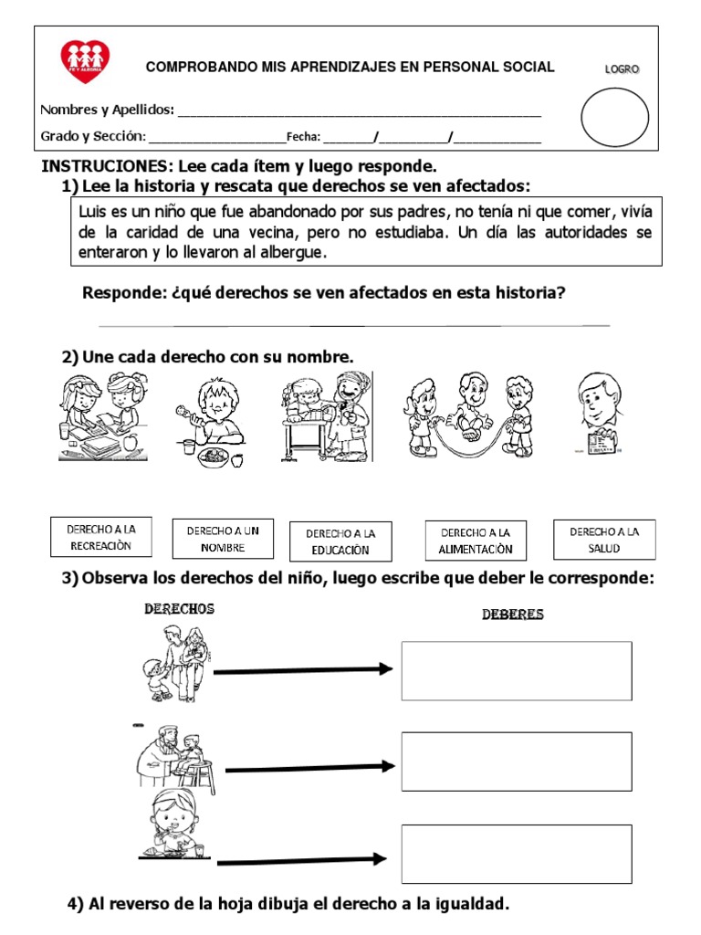 Comprobando Mis Aprendizajes en Personal Social | PDF
