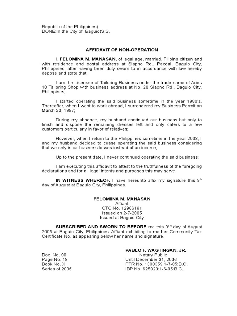Affidavit No Income | PDF | Law