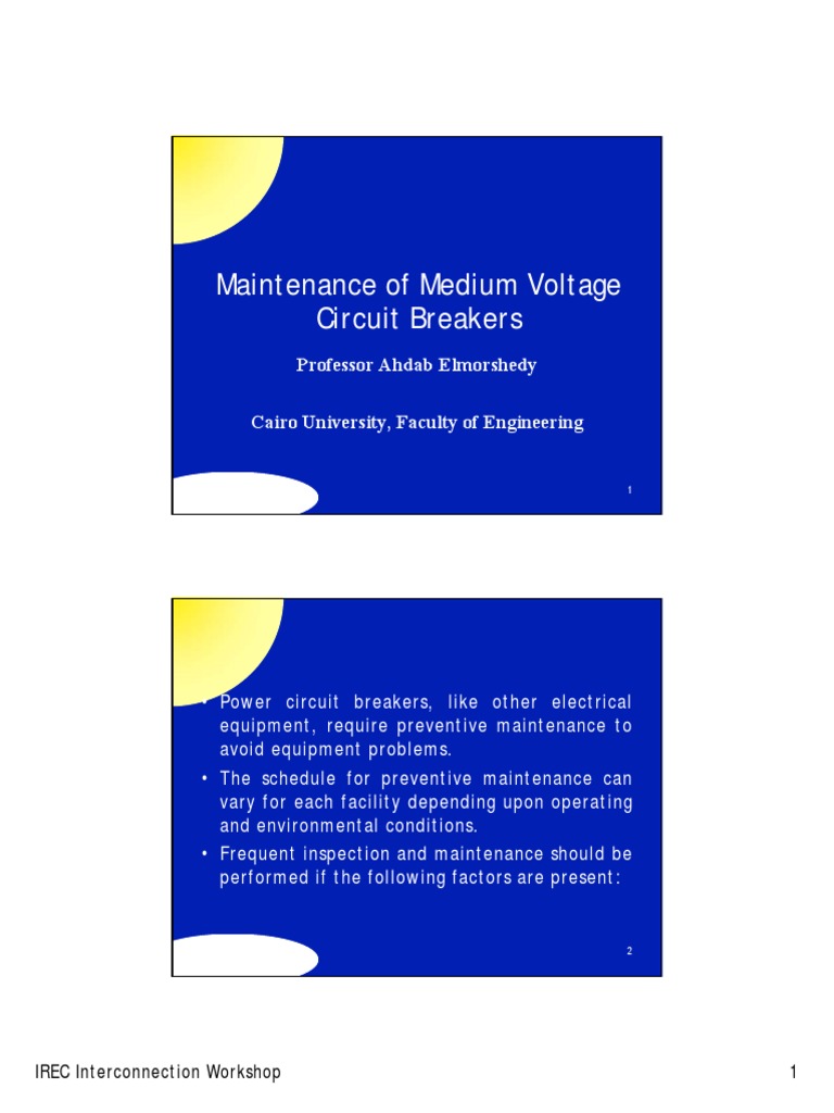 Maintenance of MVCB | PDF | Electric Arc | Electrical Components