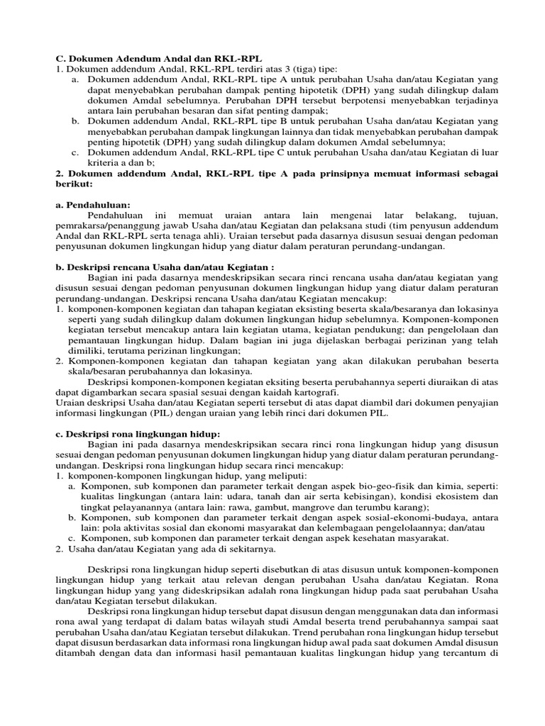 Addendum Andal & RKL-RPL Guide | PDF