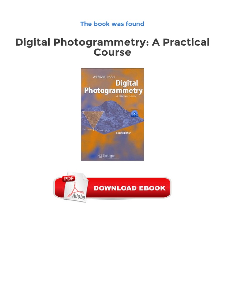 Digital Photogrammetry: A Practical Course - A Comprehensive Guide to ...
