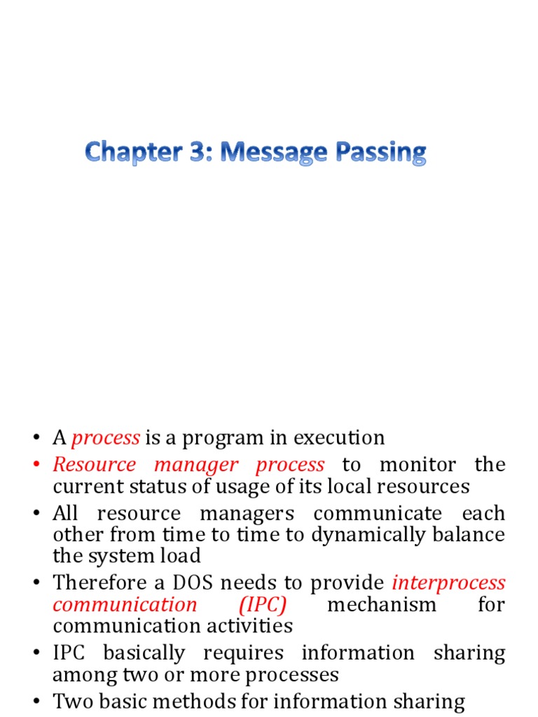 Message Passing in Distributed Operating Systems | PDF | Message Passing | Software Engineering