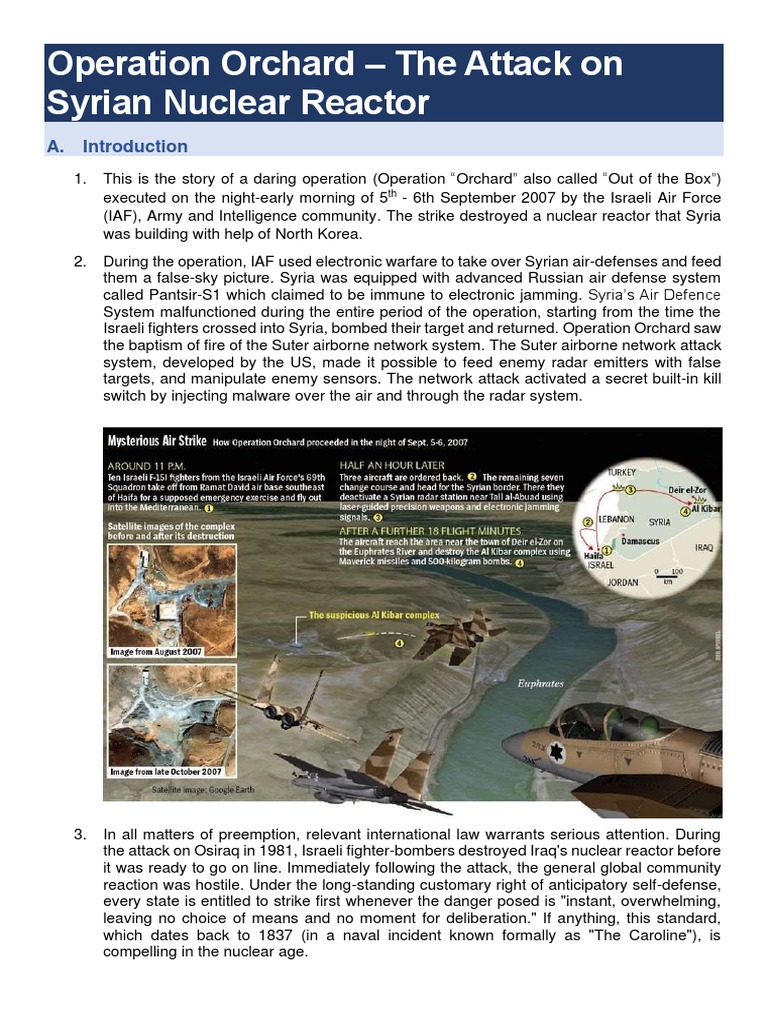 Operation Orchard | PDF | Military | Warfare