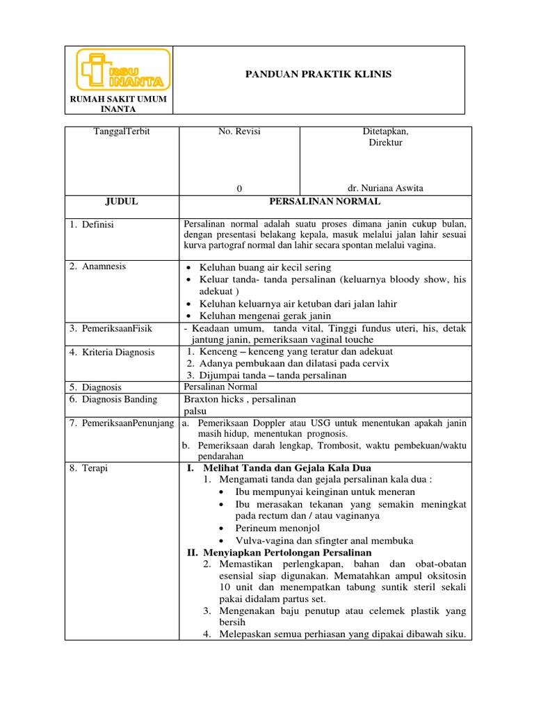 PPK Persalinan Normal | PDF