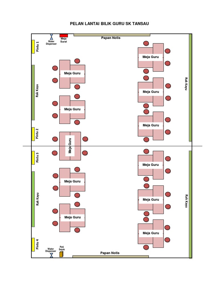 Pelan Lantai & Suis Bilik Guru | PDF
