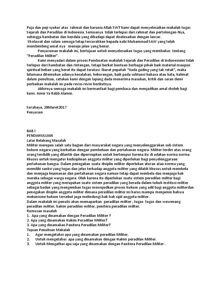 Peradilan Militer | PDF | Hukum