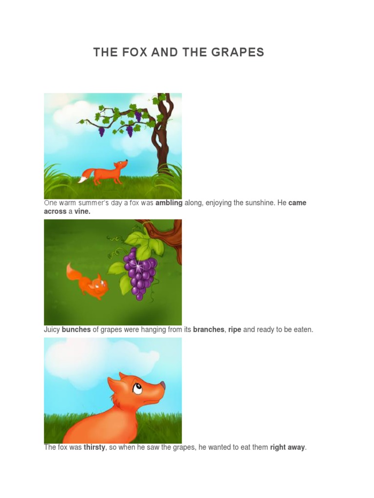 Short-The Fox and The Grapes | PDF