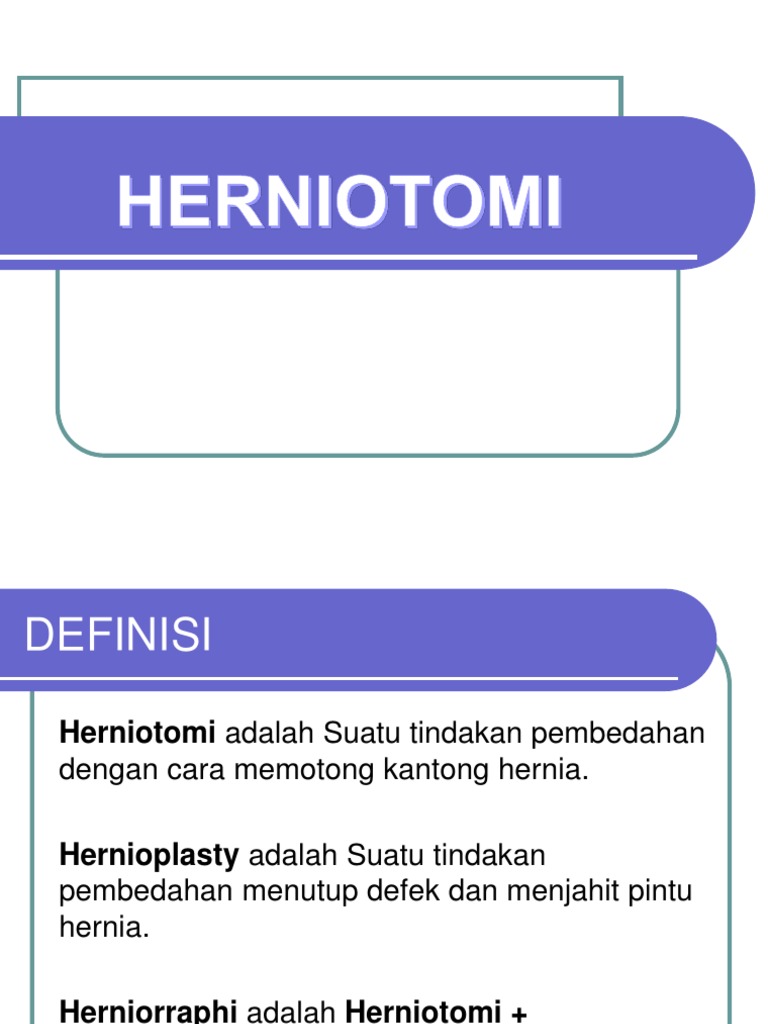 Herniotomi Dan Kolostomi | PDF