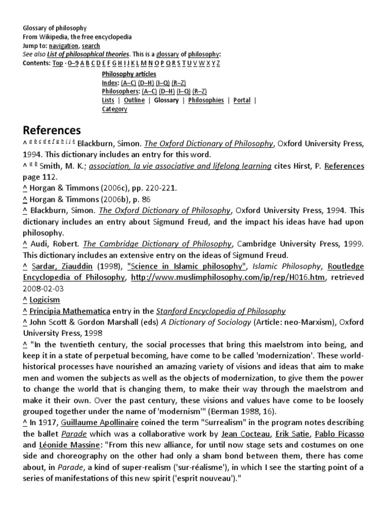 Glossary of Philosophy | PDF | Encyclopedias | Writing