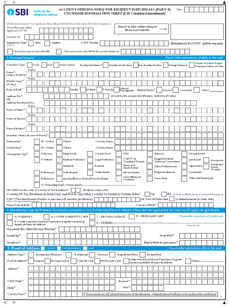CIF Opening Form I 02082018 | PDF | Identity Document | Government ...