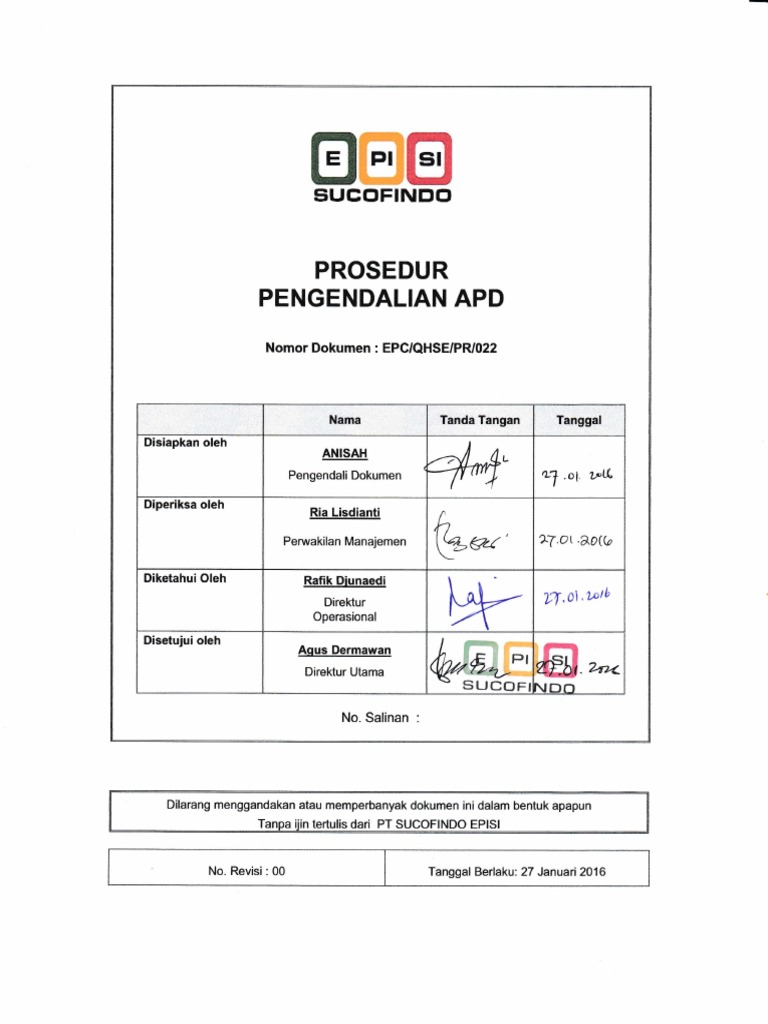 Prosedur APD PDF | PDF