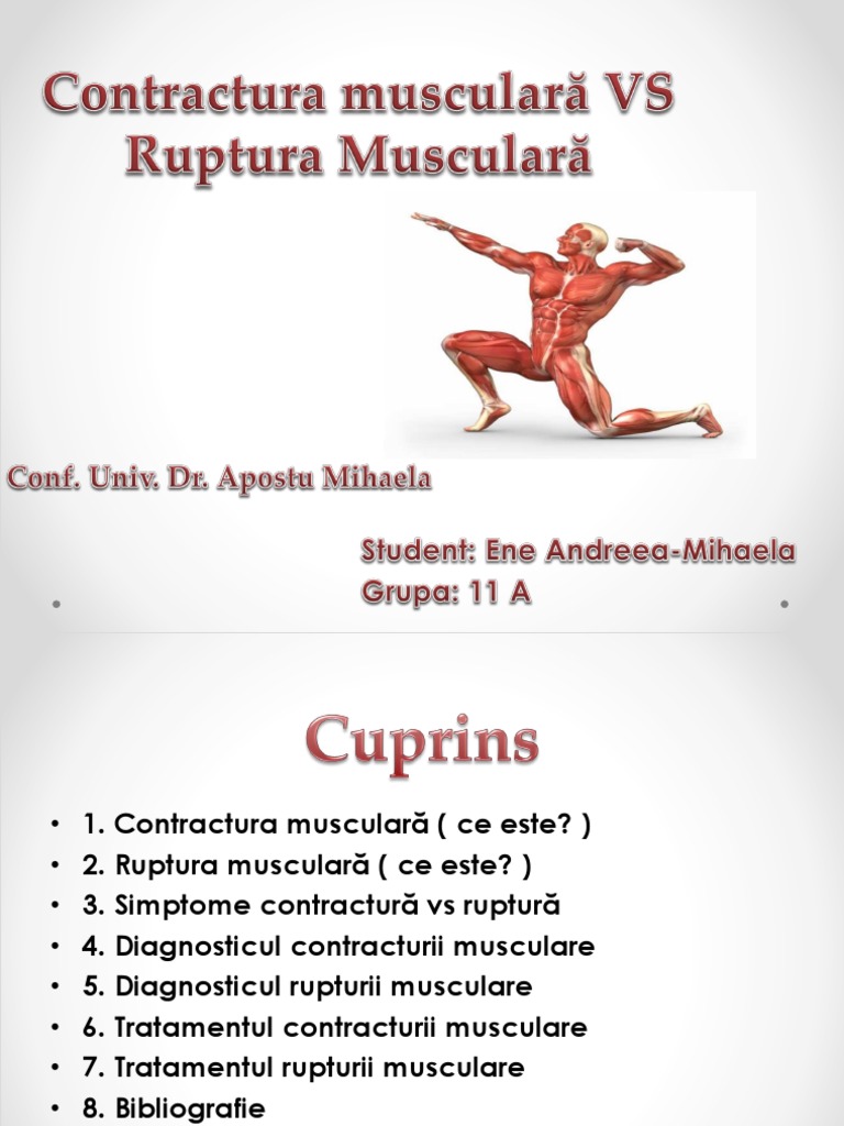 Contractura Vs Ruptura Musculara | PDF