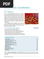 Coordination in Animals | PDF | Stimulus (Physiology) | Nervous System